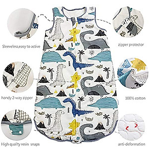 Anfirish Baby Sleep Sack- Sleep Bag,2.5 TOG,Wearable Blanket,100% Cotton,Quilted Winter Model,3-12 Months. 29.5"