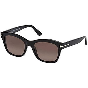 Tom Ford LAUREN-02 FT 0614 Shiny Black/Brown 52/19/140 Unisex Sunglasses