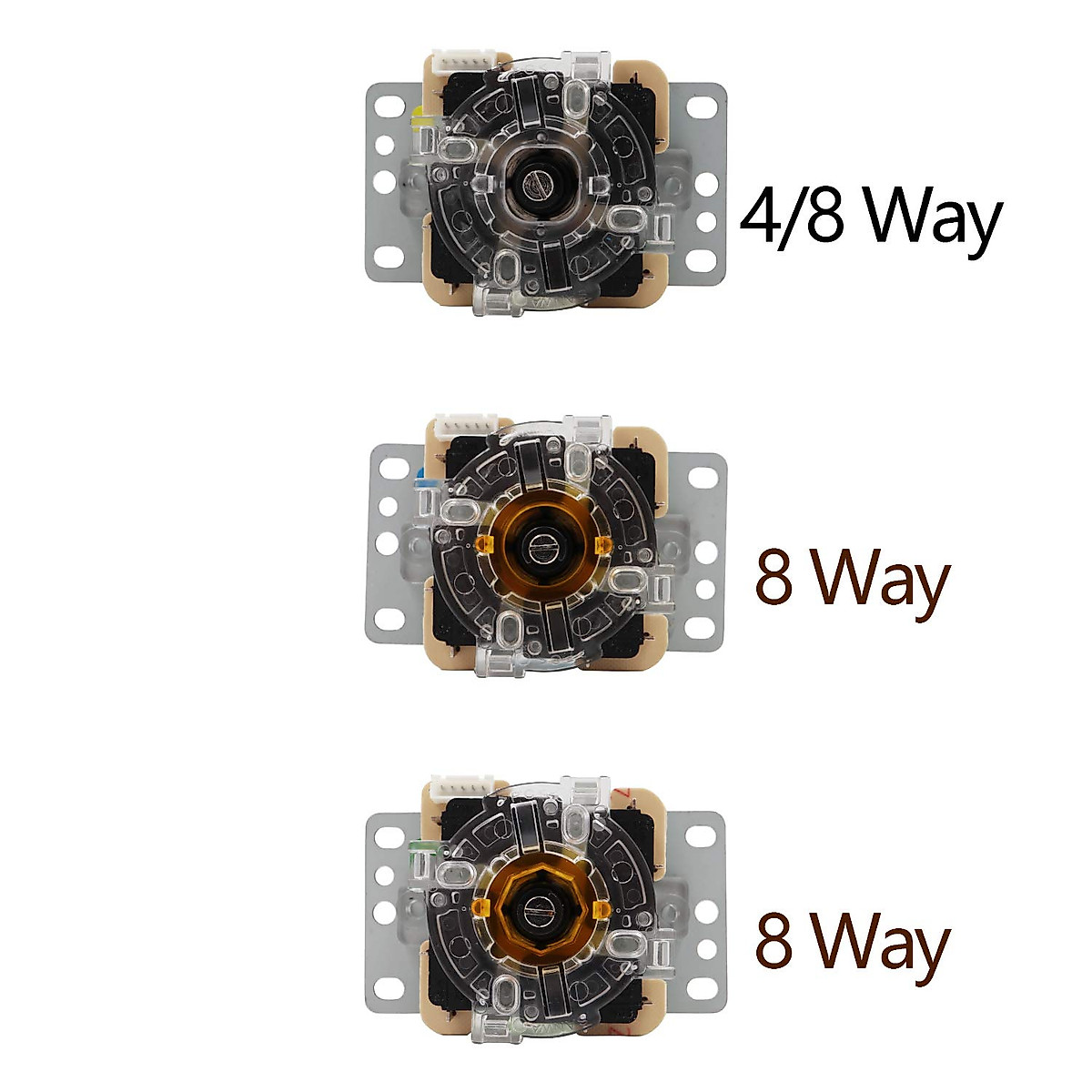 SJJX DIY Arcade Game Button and Joystick Controller Kit for Rapsberry Pi and Windows,5 Pin Joystick and 10 Push Buttons 822a08 mix white