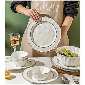 NA Sesame style originality Dinner Plates - Set of 4 (10.5 inch Dinner Plate)