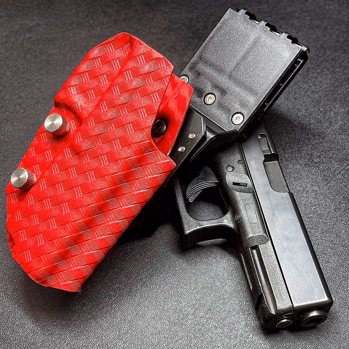 Black Scorpion Outdoor Gear Pro Competition Holster OWB Kydex fits Smith and Wesson MP9, MP40 M2.0 5'' 3GUN, IPSC, USPSA Approved, Adjustable in All Angles and Retention (Carbon Fiber)