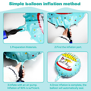 24 Pcs Happy Birthday Foil Balloons 18 inch Round Helium Floating Mylar Balloon Inflatable Balloons for Birthday Party Decorations Supplies,12 Patterns