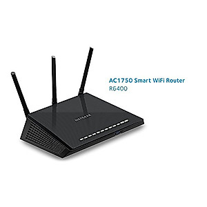 NETGEAR Smart WiFi Router with Dual Band Gigabit for Amazon Echo/Alexa - AC1750, R6400-100NAS (Renewed)