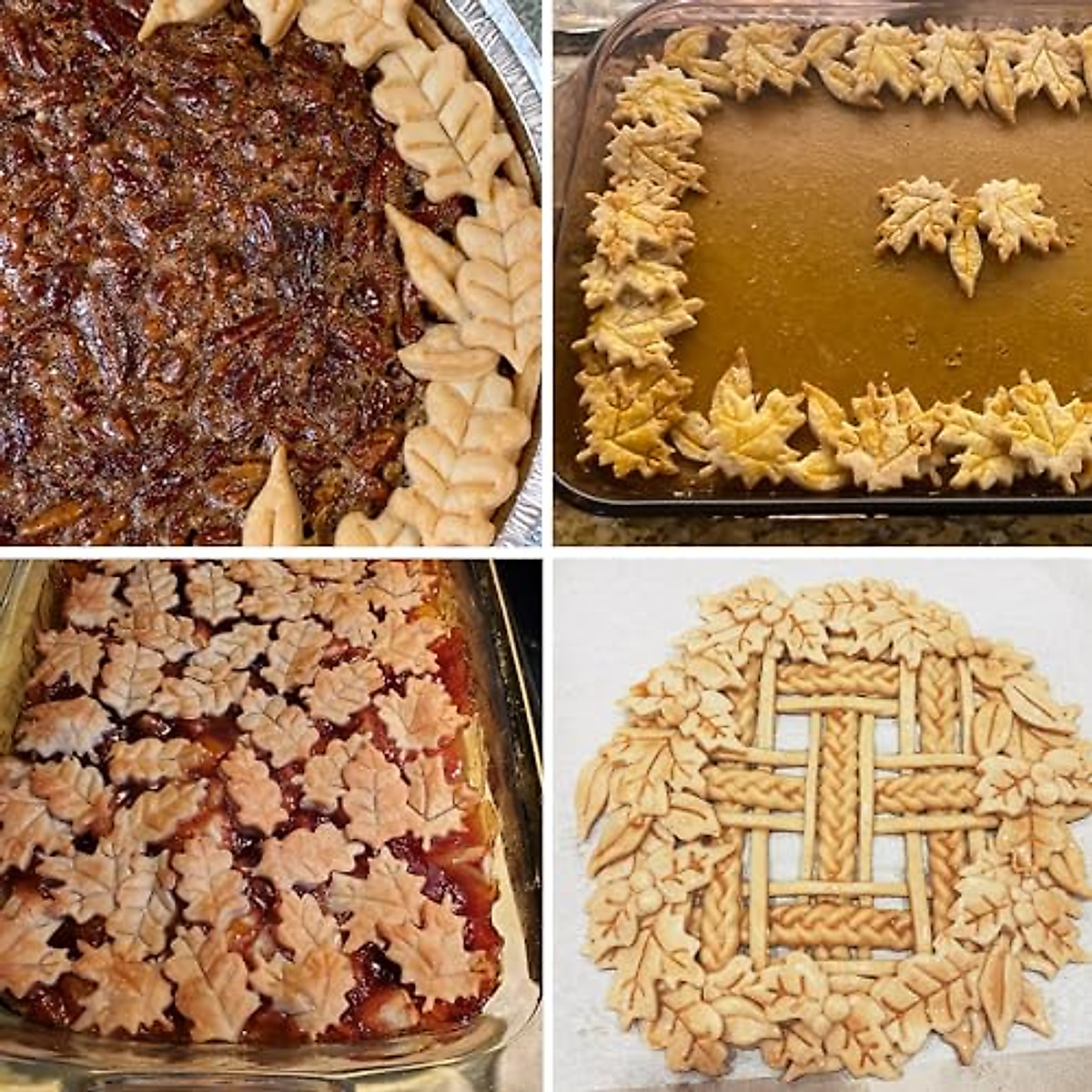 Yunko Cake Leaves Baking Pie Crust Cutters Set of 4