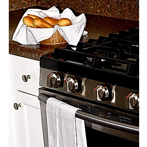 LIAET Flour Sack Kitchen Towels, Dish Towels,6 Pack 100% Cotton Towels 28' X 28'. Highly Absorbent, Hand Towels. Tea Towels, Kitchen Towels,with Hanging Loop.(6)