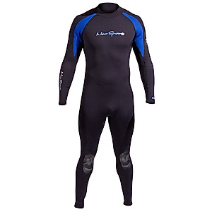 NeoSport Wetsuits Men's XSPAN 7mm Full Jumpsuit, Blue Trim, XXX-Large - Diving, Snorkeling & Wakeboarding