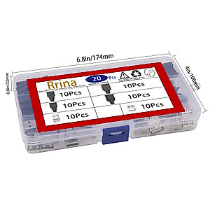 Rrina 20Pcs USB 2.0 Connector Type A Male Female 4 Pin Plug Jack Socket with Black Plastic Cover DIY