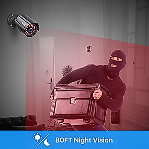 ZOSI 2.0MP 1080P HD 1920TVL Security Camera Hybrid 4-in-1 TVI/CVI/AHD/960H CVBS CCTV Camera Outdoor Indoor,80ft IR Night Vision,Weatherproof Bullet Camera For analog Surveillance DVR(Black)