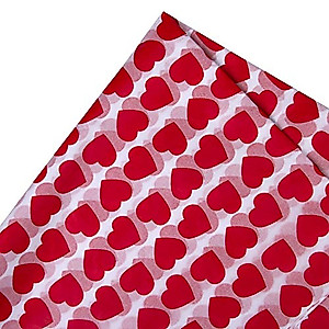 WRAPAHOLIC Gift Wrapping Tissue Paper - 24 Sheets 19.7x27.5 Inch Valentine's Day Sweet Heart Design Gift Wrap Paper Bulk for Packing, DIY Crafts