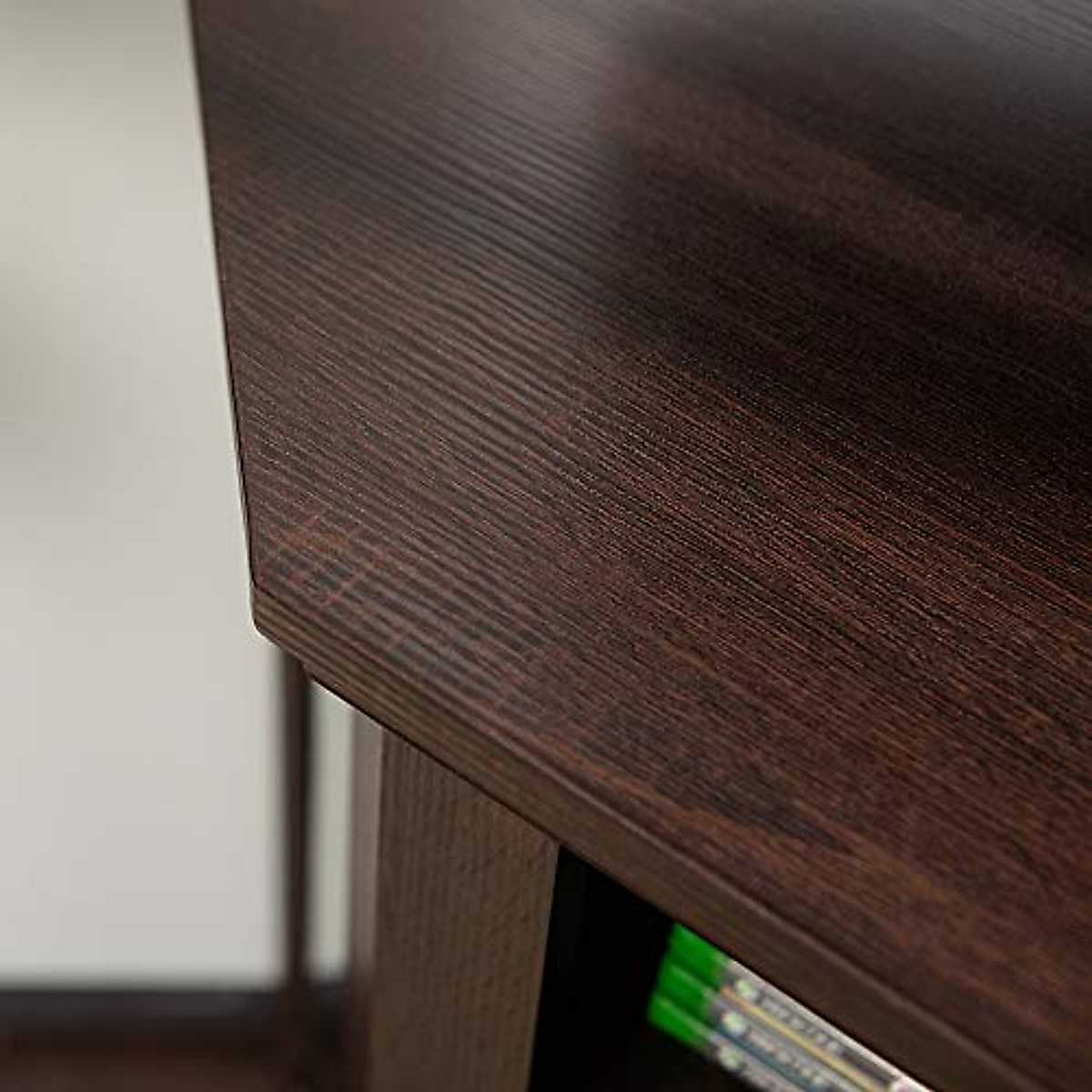 Walker Edison Alcott Classic Glass Door Fireplace Corner Entertainment Center TV Stand for TVs up to 55 Inches, 48 Inch, Espresso