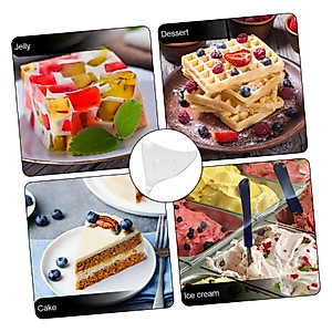 Hemoton 96 Pcs Triangle Dishes Appetizer Cups Appetizer Plates Disposable Ice Cream Serving Plates Appetizer Forks Serving Spoons for Parties Clear Plates for Party Plastic Jam Jar Dessert