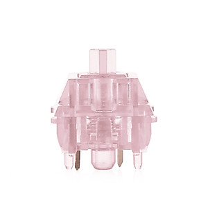 KiiBoom Linear 38gf Pink Rose Mechanical Keyboard Switch, 5 Pin Keyboard Switch with PC Stem, Translucent PC Housing, 35 Pieces for Gaming DIY Keyboard