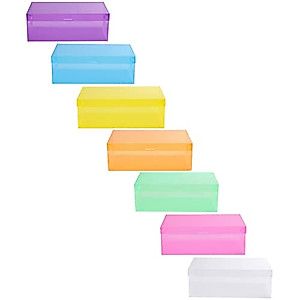 OUNONA 7Pcs Stackable Shoe Storage Box Clear Plastic Shoe Organizer Foldable Sneaker Box Container with Lids Cabinet Organizer for Under bed Closet Garage Entryway 27.5 * 18 * 9.5cm