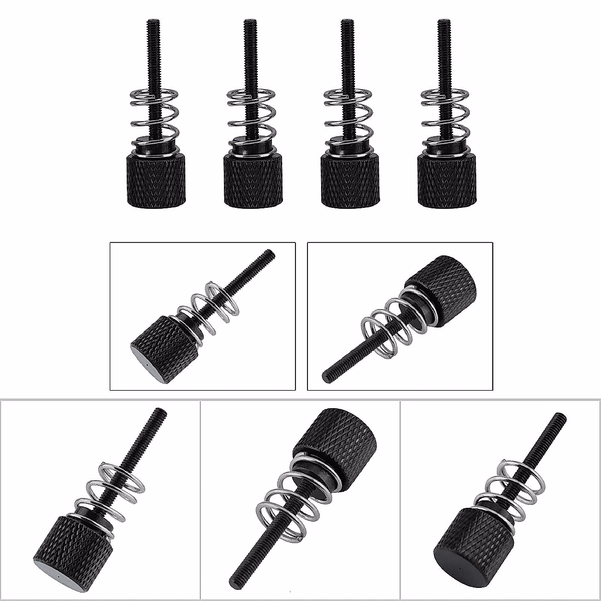 Rcher-R CPU Water Cooling Block Screw,4pcs Aluminum M3 Installation Screws for CPU Water Cooling Block for Intel 1150/1151 / 1155/1156 / 1366/775(Black)