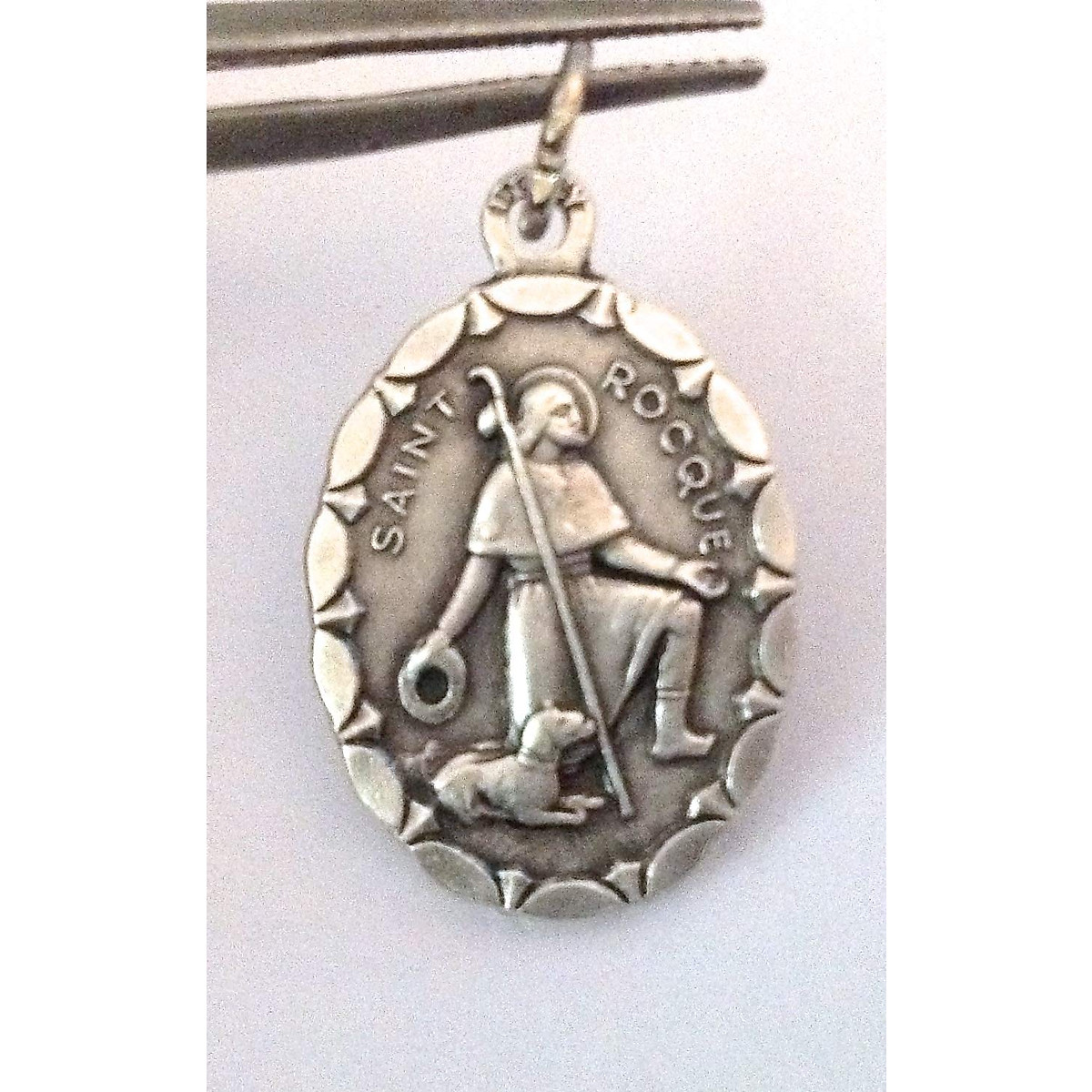 SAINT ROCH OF MONTPELLIER OVAL SHAPE MEDAL - 100% MADE IN ITALY