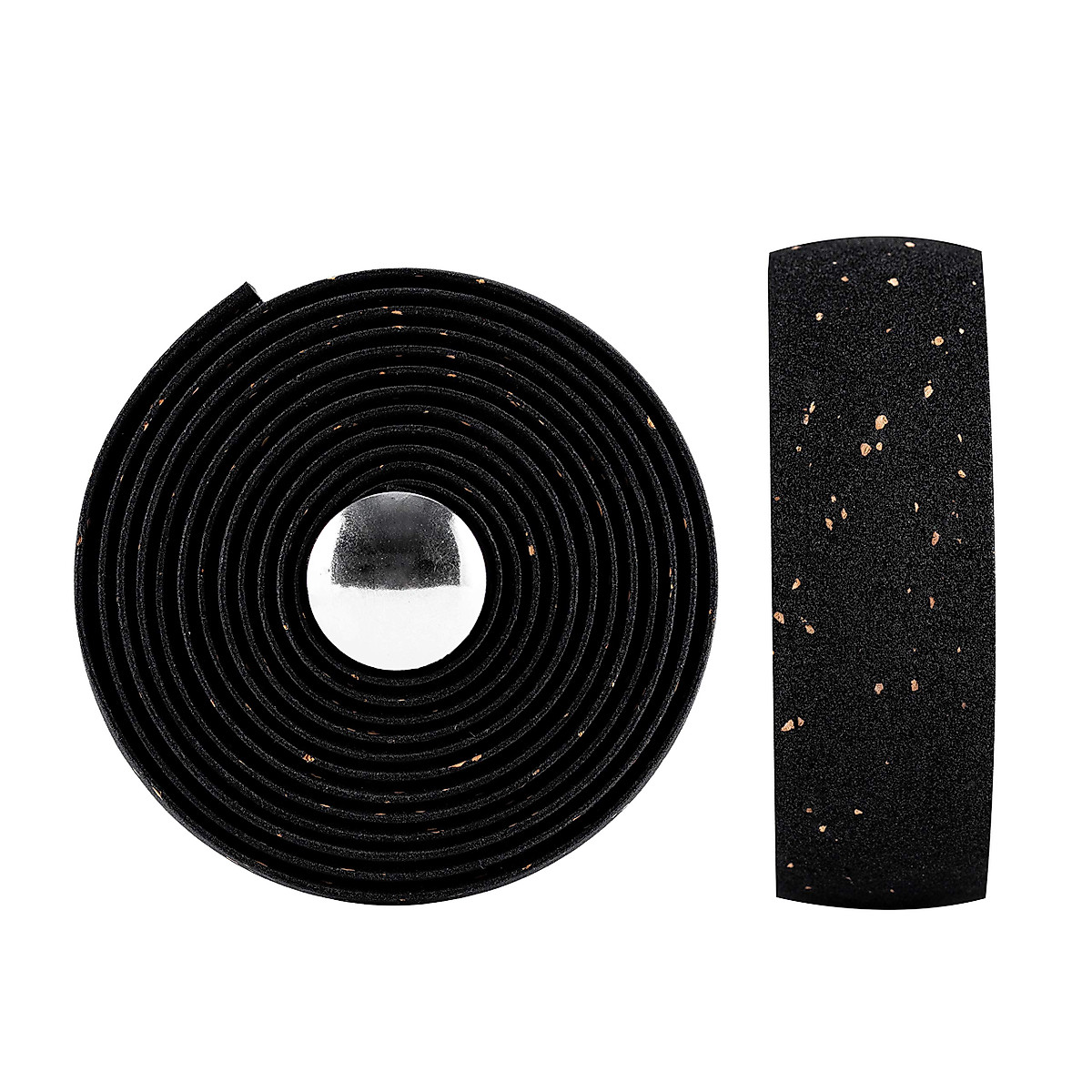 LSSH Bike Handlebar Tapes, Cork Bike Handlebar Tape, Bicycle Bar Tape, Cycling Handle Wraps, EVA Road Bike Handlebar Tape – 2 Rolls (Black)