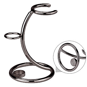 Linkidea Shower Shaving Brush Stand, Stainless Steel Safety Razor Holder, Comaptible with Vikings Blade Chieftain, Emperor Augustus Razor (Brushed Nickel)