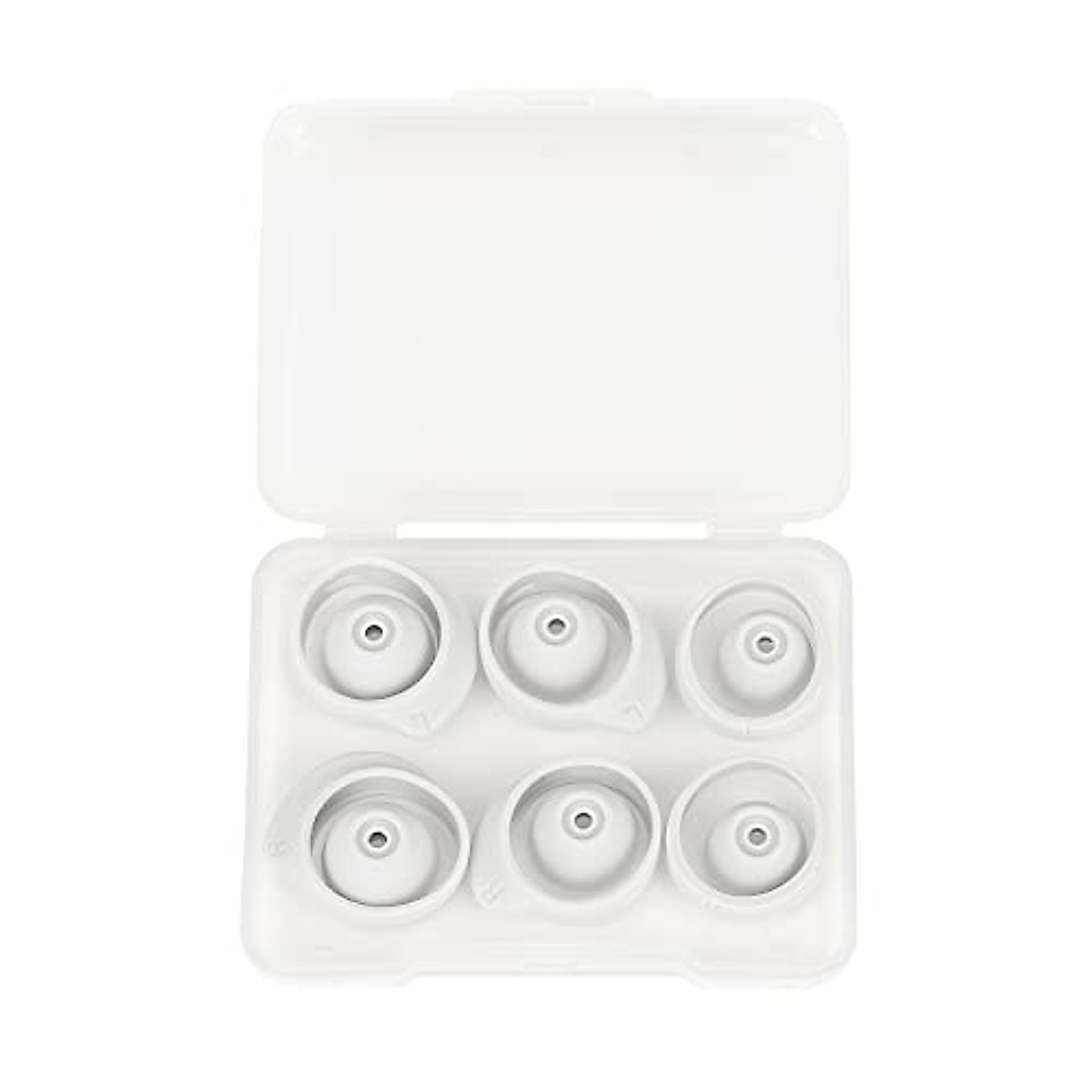 CYADCI Earbud Tips 3 Pairs Replacement Wingtips and Ear Tips Galaxy Buds Replacement Eartips Silicone Earbud Tips Set Compatible with Samsung Galaxy Buds SM-R170 & Galaxy Buds SM-R175 Earphones，Silver