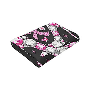 Crush Breast Cancer Awareness Flannel Blanket Ultra Soft Micro Fleece Throw Blankets Warm Air Conditioning Lightweight Bedding for Sofa Couch Chair All Season