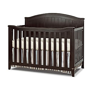 Sorelle Furniture Fairview Crib, Classic 4-in-1 Convertible Crib, Made of Wood, Non-Toxic Finish, Wooden Baby Bed, Toddler Bed, Child’s Daybed and Full-Size Bed, Nursery Furniture - Espresso