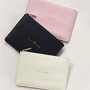 KATIE LOXTON Fabulous Friend Womens Medium Sustainable Style Sentiment Perfect Pouch Dark Pink