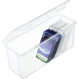 Lincia Deck Card Box Organizer Storage Compatible with MTG TCG 1100 Plus Plastic Trading Card Storage Box Hard Playing Card Case for Baseball Football Card Sleeves and Magnetic Card Holders (1)