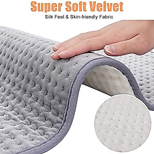 Extra Large Heating Pad - 20"x 40" Electric Heating Pad, Fast Heating Warm Pad, 10 Heat Settings Washable Soft Heat Pad, Dry & Moist Heat for Shoulders, Neck,Abdomen, Back,Limbs