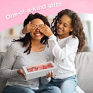 Zopeal 540 Pcs Valentines Day Cookie Strawberry Boxes with Window and Mini Cupcake Liner Set 40 Popup 12.5 x 5.5 x 2.5 Inch Treat Pastry Box and 500 Baking Cup for Valentines Baking Muffins Pastries