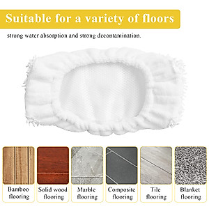 Ximoon Reusable Mop Pads Replacement Washable Mop Head for Oreck Steamer Mop - 6 Pack