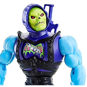 Masters of the Universe Origins Deluxe Skeletor Action Figure, 5.5-in Battle Character for Storytelling Play and Display, Gift for 6 to 10-Year-Olds and Adult Collectors