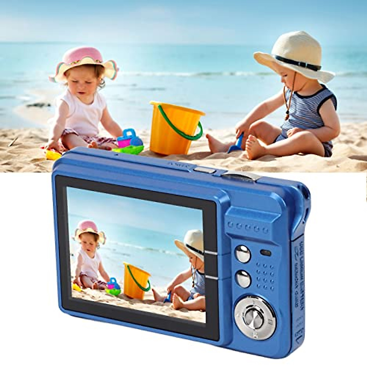 4K Digital Camera, 2.7 Inch Vlogging Camera, 48 Megapixels, LCD Display, 8X Zoom Stabilization, Supports Up to 128gb, Great Gift for Students, Teens, Adults, Girls, Boys (Blue)