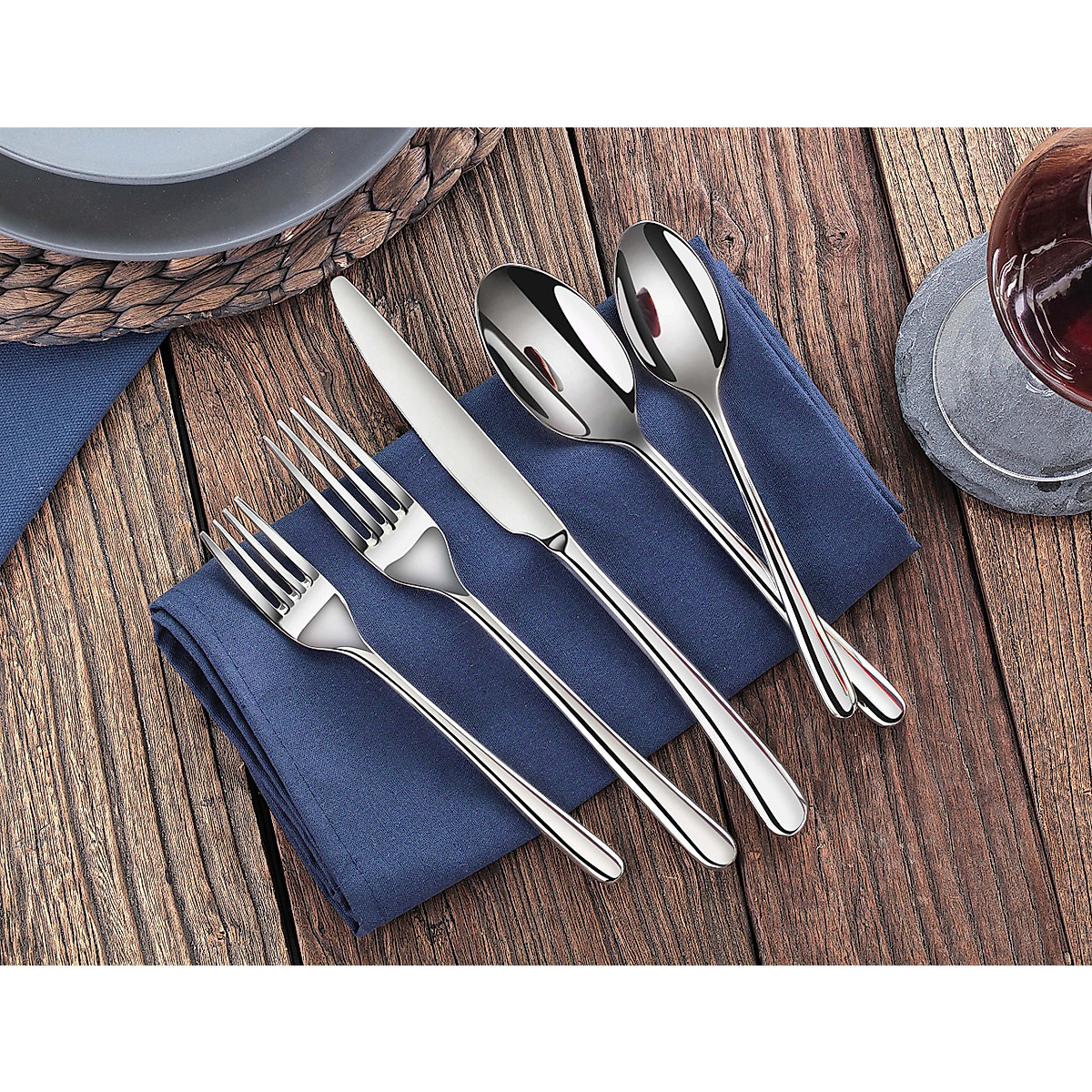 Artaste 56501 Rain II Forged 18/10 Stainless Steel Salad Fork, 7-Inch, Set of 12