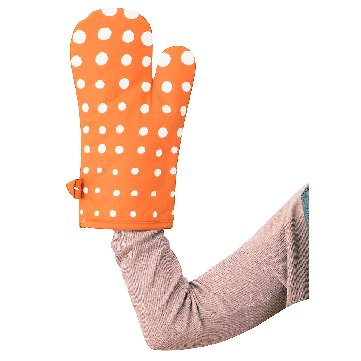 Blue Q Oven Mitt, Fuck, I Love Cheese. Super-Insulated Quilting, Natural-Fitting Shape, 100% Cotton, Orange, 12.5" h x 7.5" w