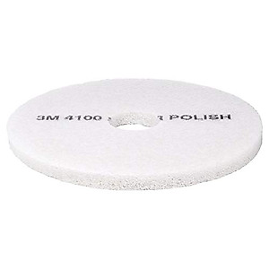 3M White Super Polish Pad 4100, 20 in (508 mm), 5 Pads/Case