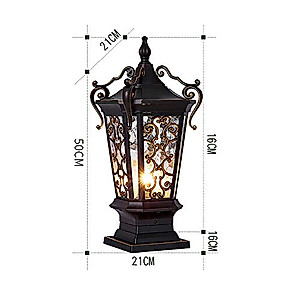 Lights Outdoor European Outdoor Waterproof Anti-Rust Column Lanterns E27 Aluminum Villa Exterior Pillar Post Lights Outside Stairs Patio Streetlights Door Light Stadium