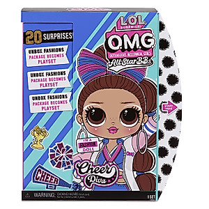 L.O.L. Surprise! OMG Sports Cheer Diva Competitive Cheerleading Fashion Doll with 20 Surprises Including Sparkly Accessories & Reusable Playset, Posable - Gift for Kids, Toys for Girls Boys Ages 4 5 6 7+