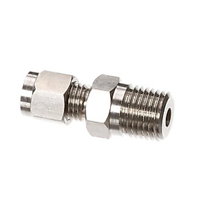 For Ultrafryer Fitting, Compression 1/4In Npt X 3/16In Bore S/S 24A326 - Free