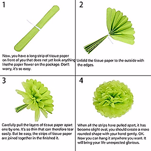 Luckystar St Patricks Day Party Decorations Green Party Decorations Kit Green Paper Fans Decoration Set (Grass Green)