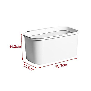 WeiLaiKeQi Under Sink Trash Can Household Cleaning Tools Hanging Garbage Container Trash Bin for Cabinet Door Bathroom Car Bedroom, Gray