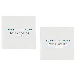 Bella Solids - 2 Charm Pack Bundle - 84 Squares (White)