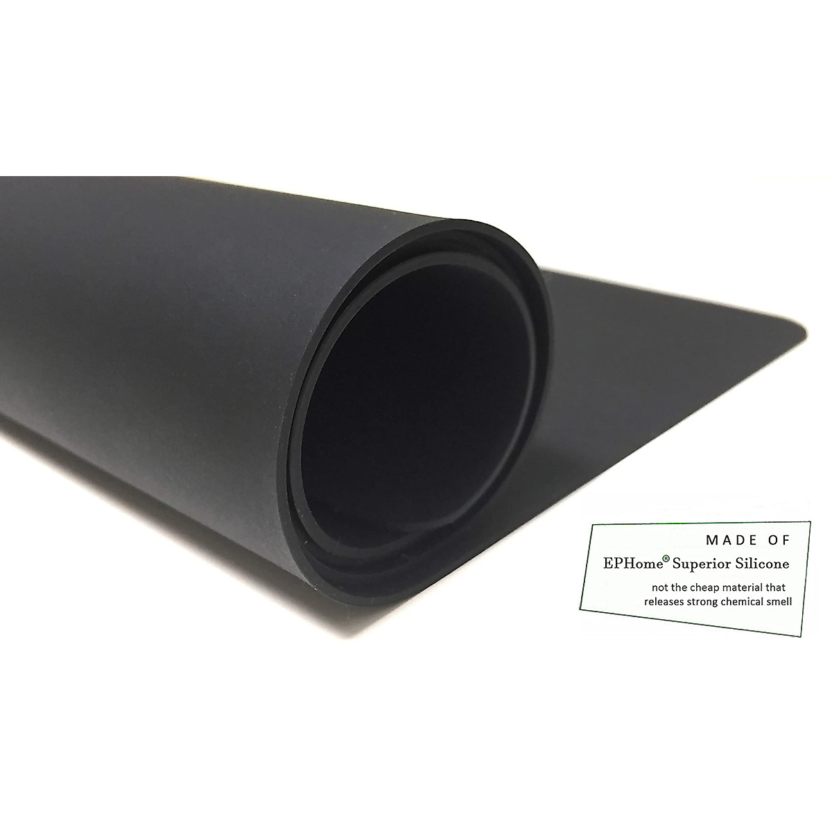 EPHome 2Pack Extra Large Multipurpose Silicone Nonstick Pastry Mat, Heat Resistant Nonskid Counter Mat, Table Mat, 23.6''x15.75'' (Black)