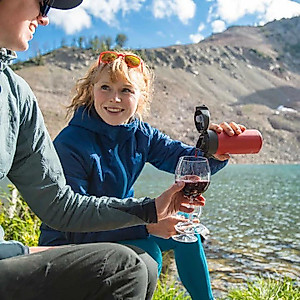 GSI Outdoors Nesting Red Wine Glass Set for Compact Storage and Comfortable Drinking, 15 fl. oz., 79312