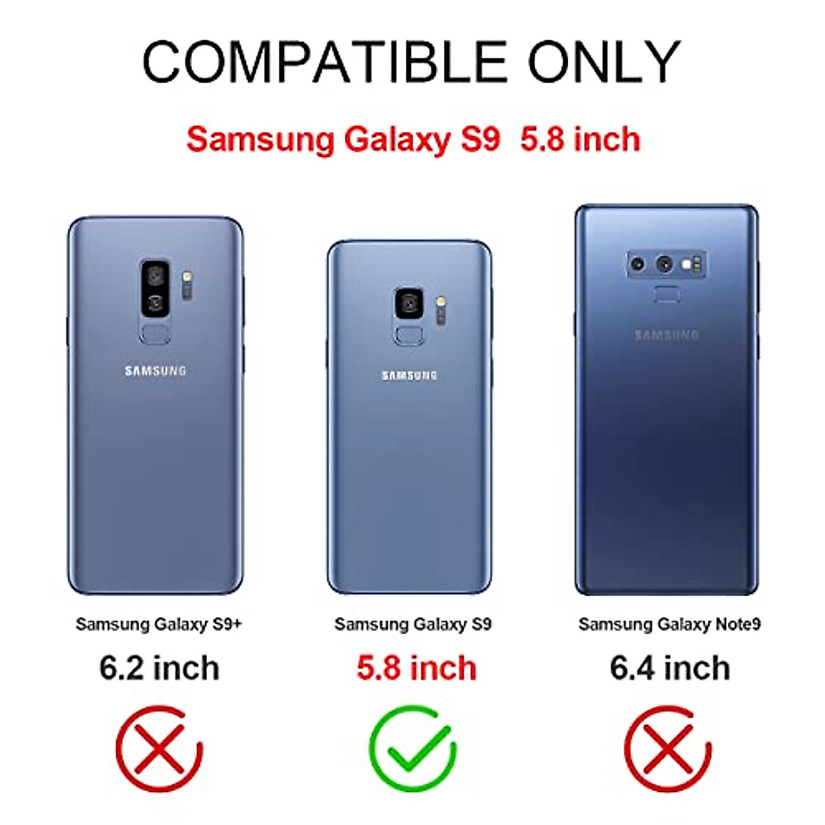 I-HONVA for Galaxy S9 Case Shockproof Dust/Drop Proof 3-Layer Full Body Protection [Without Screen Protector] Rugged Heavy Duty Durable Cover Case for Samsung Galaxy S9, Purple/Pink