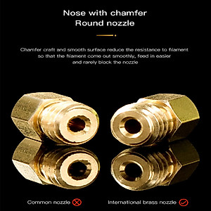 Creality Original Ender 3 S1/Pro Series 15pcs Nozzle with 5pcs Silicone Sock, 5pcs MK Nozze, 5pcs Brass Nozzle, 5pcs MK8 Nozzle, for Creality Sprite Extruder/Ender 3 S1/Ender 3 S1 Pro/Ender 3 S1 Plus