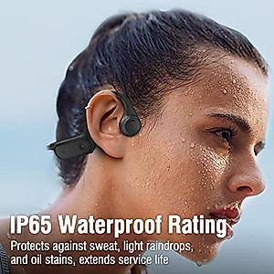 HCMOBI Bone Conduction Headphones Bluetooth 5.2 Open-Ear Sports Headphones with Mic, 8H Playtime Waterproof Wireless Headset for Running, Cycling, Driving, Workouts (Green)