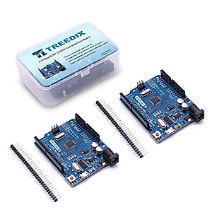 Treedix 2 pcs ATmega328P CH340 Development Board Micro USB Interface Compatible with UNO R3 Board Projects Compatible with Arduino Starter