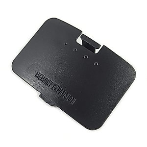 Replacement Jumper Pak Memory Expansion Door Cover Lid Part for Nintendo 64 N64 (Black)