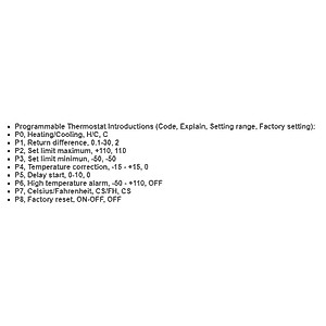 Digital Display Microcomputer Thermostat Temperature Controller Switch Temperature Sensor Microcomputer Thermostat for Air Conditioning System DC 24V