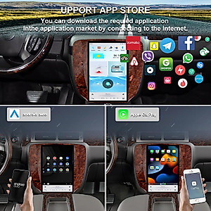 2024 New 12.1 inch Vertical Screen Android Car Stereo Radio GPS Navigation for GMC Yukon Sierra Chevrolet Tahoe Avalanche Silverado Suburban Qualcomm 8core 8G+128G+Car Play+Android Auto+Voice Control