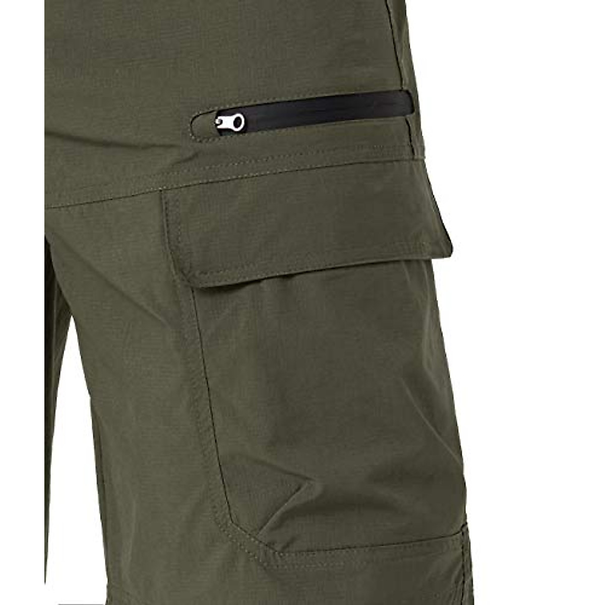 CRYSULLY Men's Outdoor Quick Dry Cargo Shorts Summer Climbing Shorts with Pockets Army Green